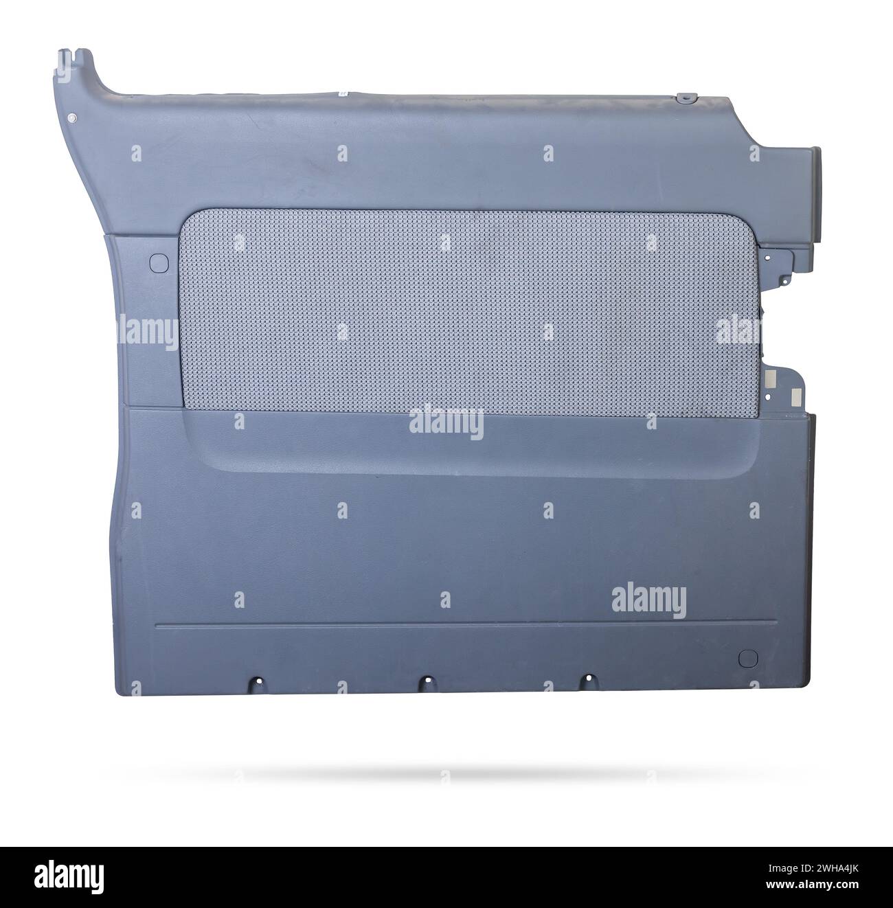 van Car door trim with gray fabric upholstery on a white isolated ...