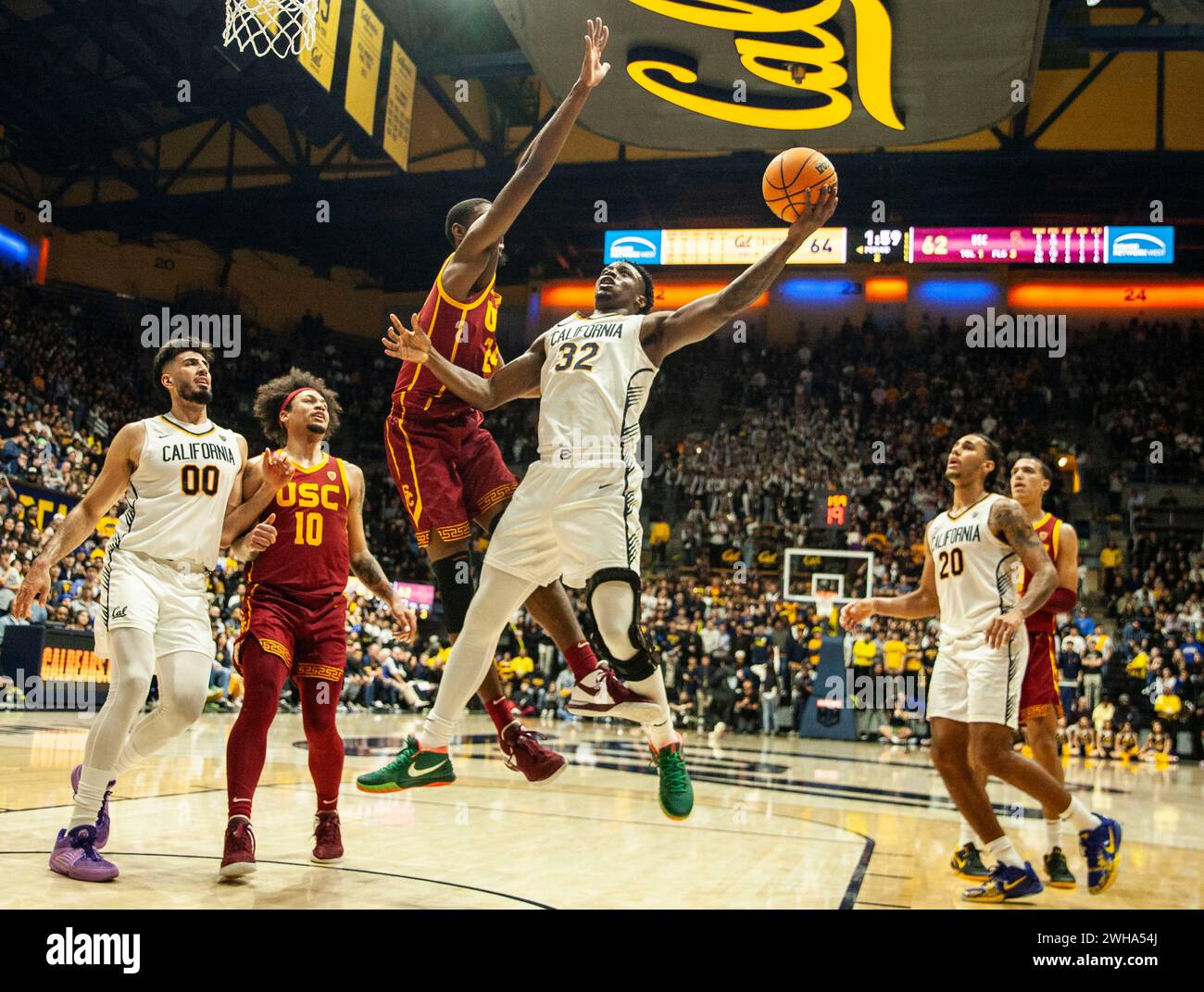 Haas Pavilion. 07th Feb, 2024. CA U.S.A. California guard Jalen ...