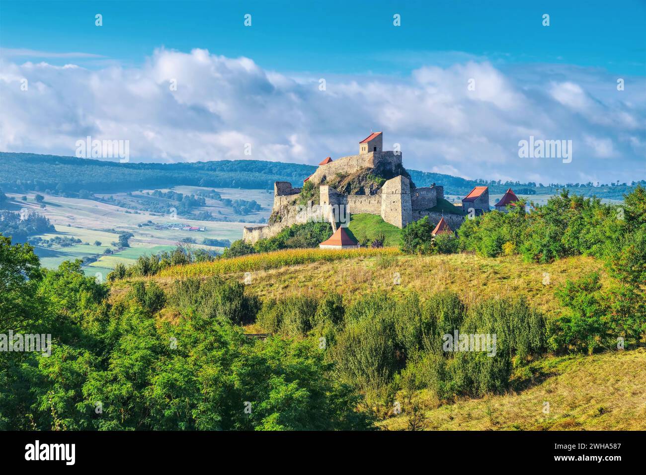 the old famous castle in Rupea, Romania Stock Photo - Alamy