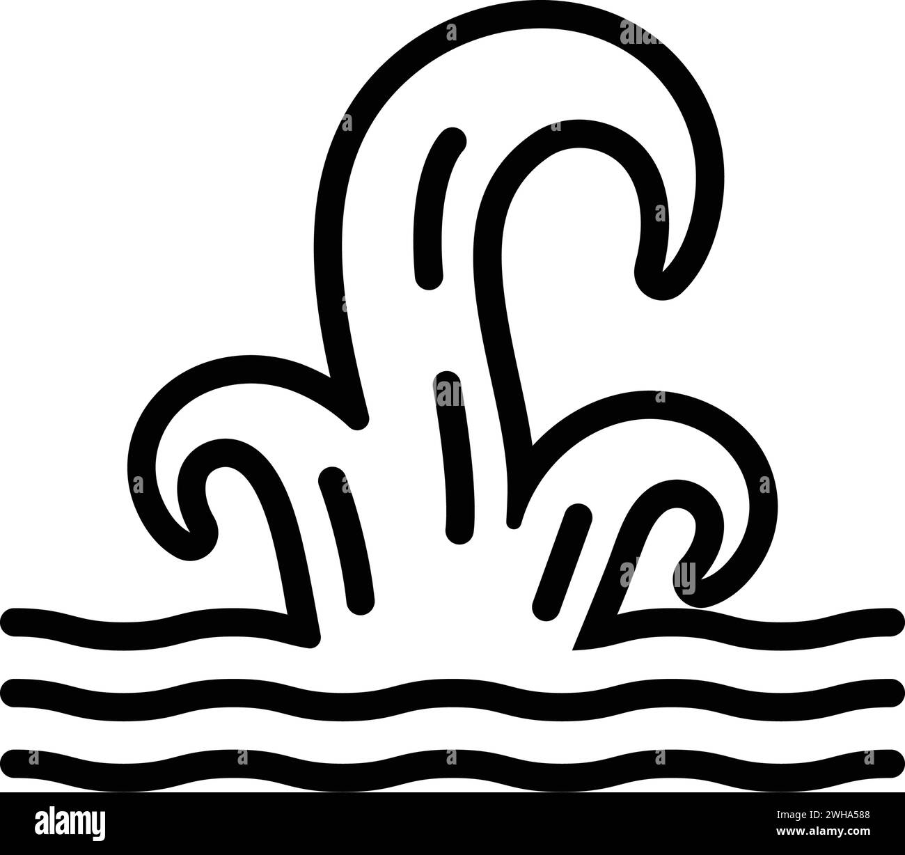 Ripple waves logo hi-res stock photography and images - Alamy