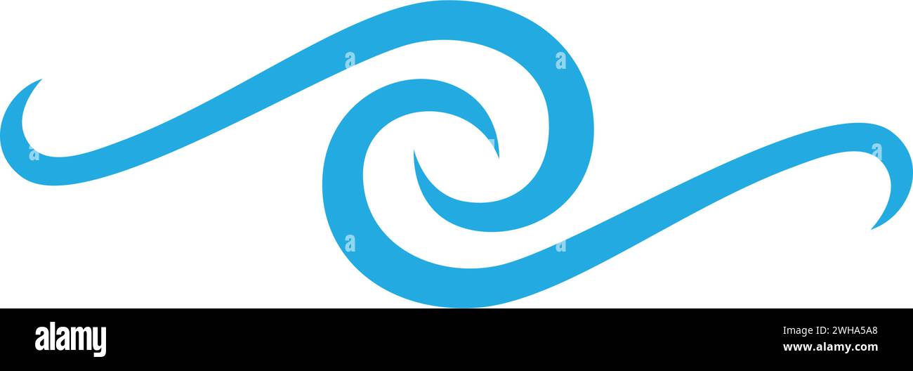 Water Wave symbol and icon Logo Template vector Stock Vector Image ...
