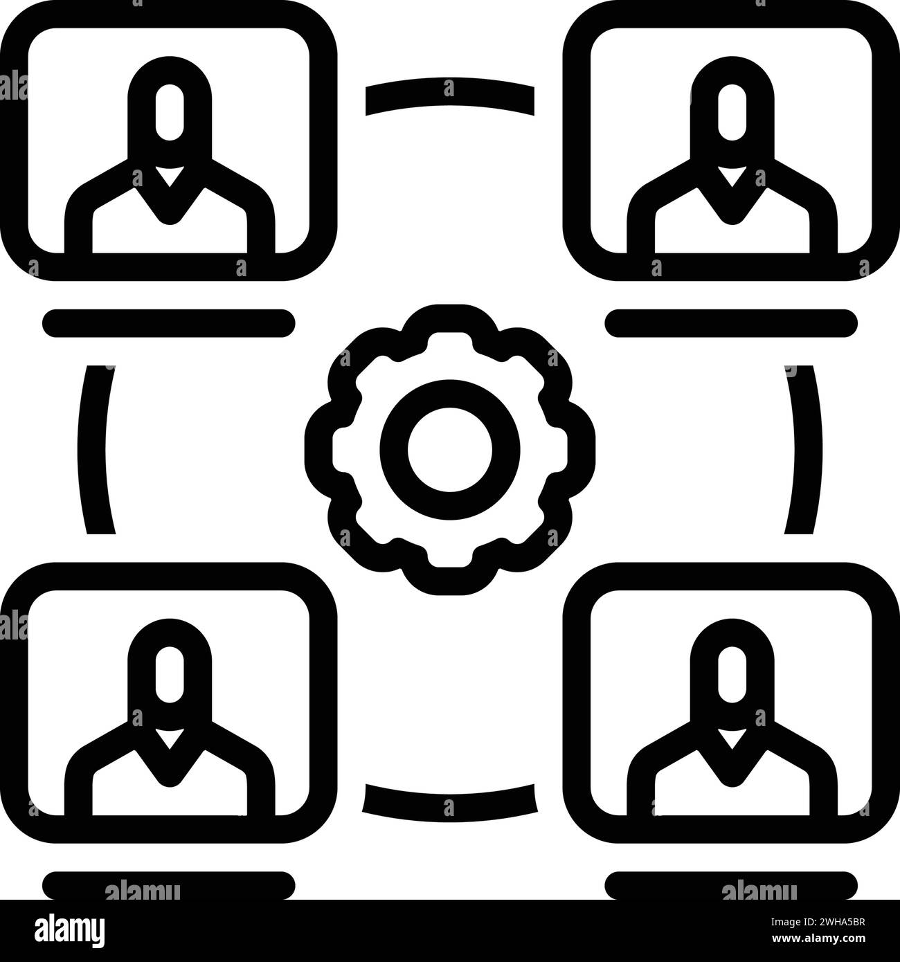 Collaborative vector vectors Black and White Stock Photos & Images - Alamy