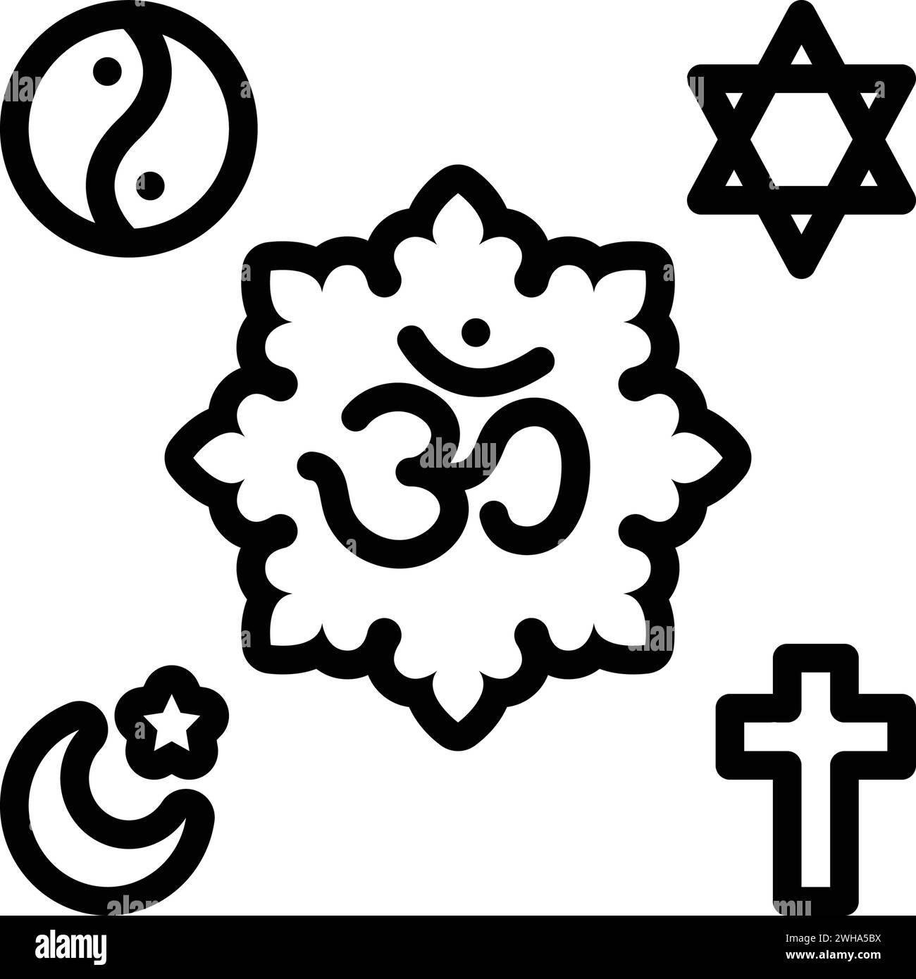 Devout religious symbol Black and White Stock Photos & Images - Alamy