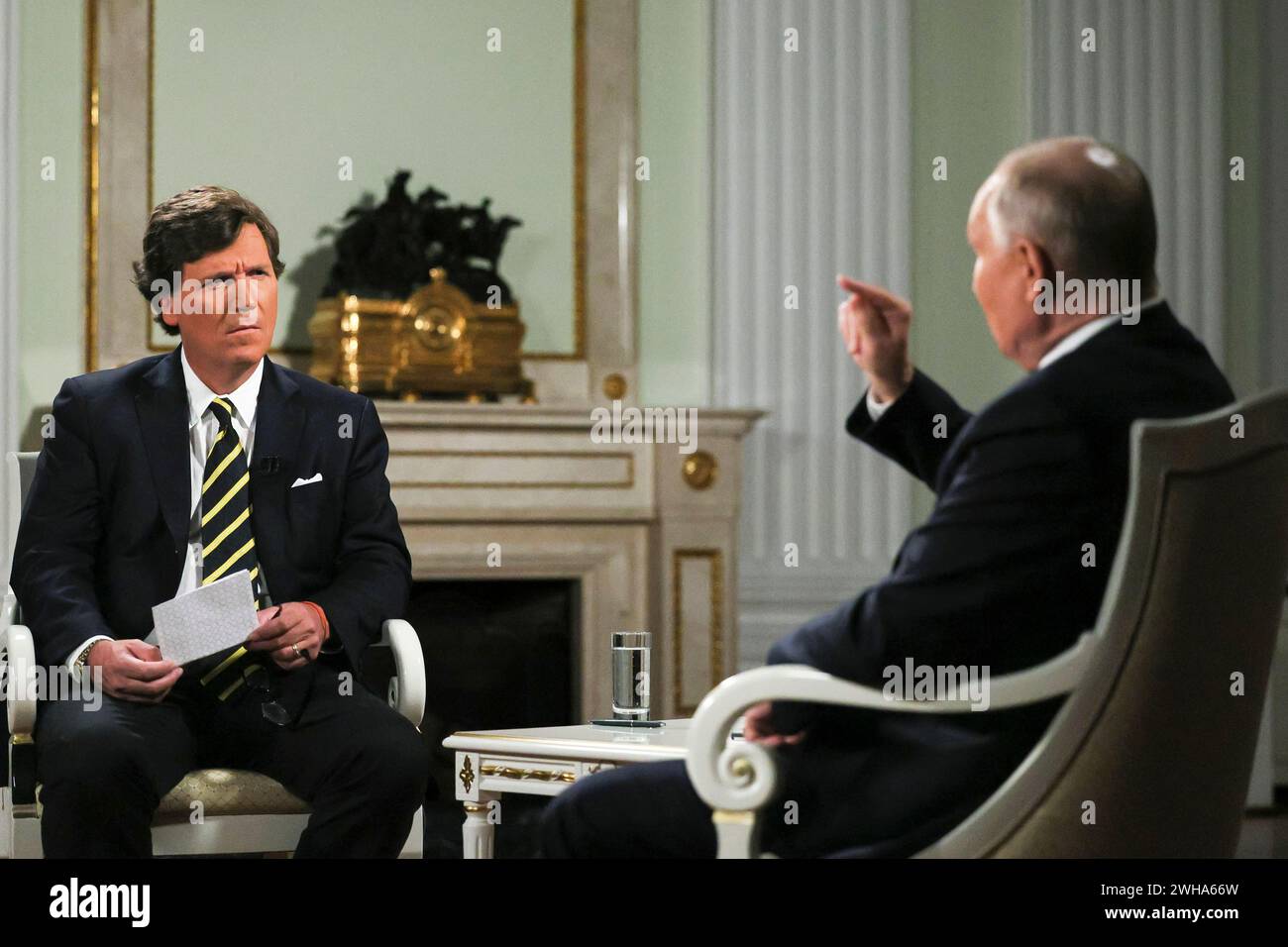 In this photo released by Sputnik news agency on Friday, Feb. 9, 2024 ...