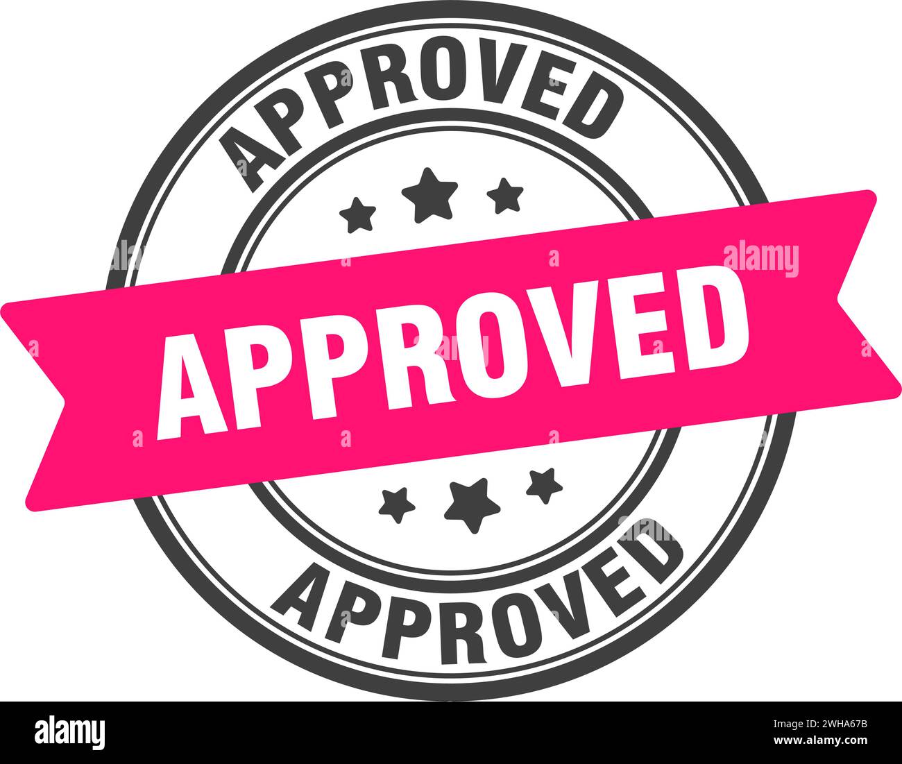 approved stamp. approved round sign. label on transparent background ...