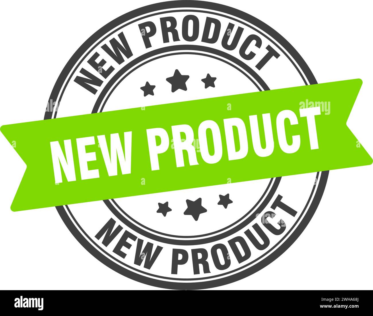 new product stamp. new product round sign. label on transparent ...