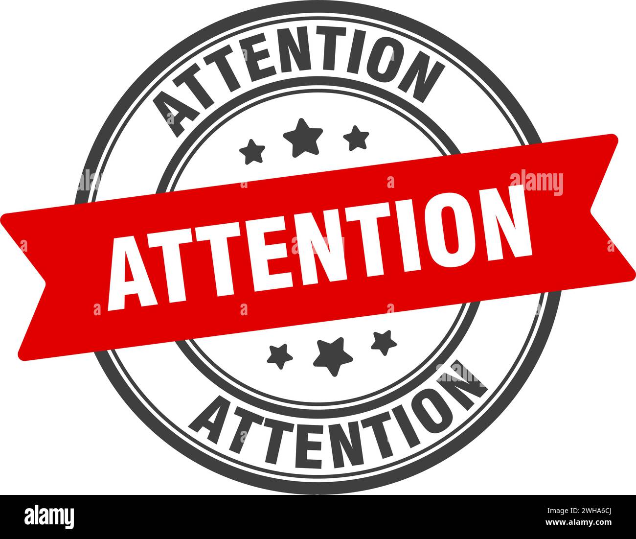 attention stamp. attention round sign. label on transparent background ...