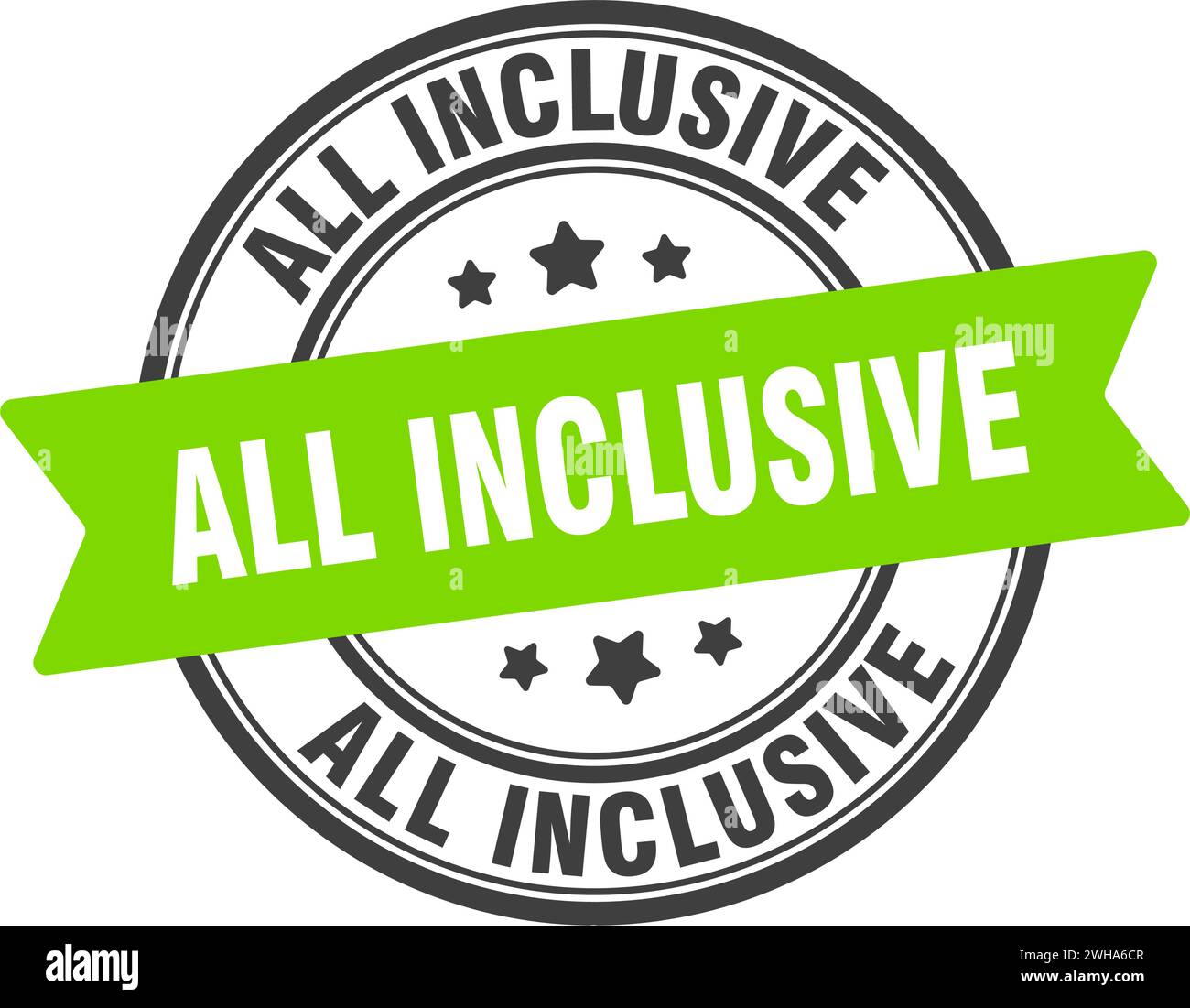 all inclusive stamp. all inclusive round sign. label on transparent ...