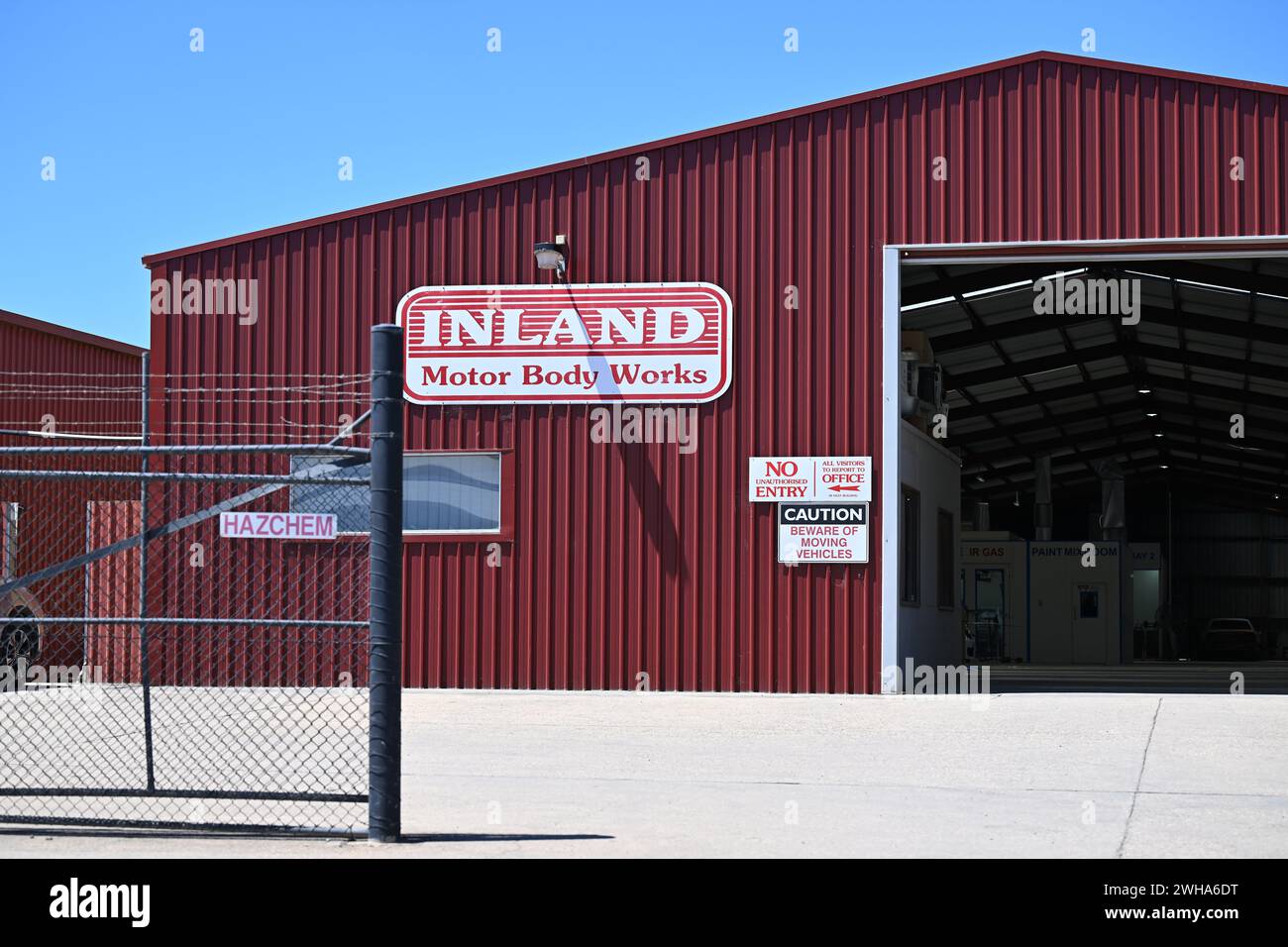 Ballarat, Australia. 09th Feb, 2024. Singage is seen for Inland Motor ...