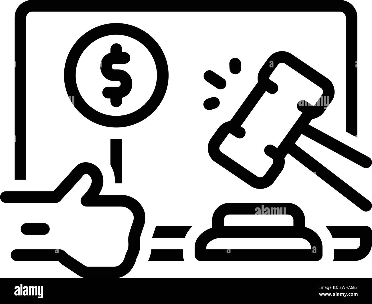 Icon for bid,auctions Stock Vector Image & Art - Alamy