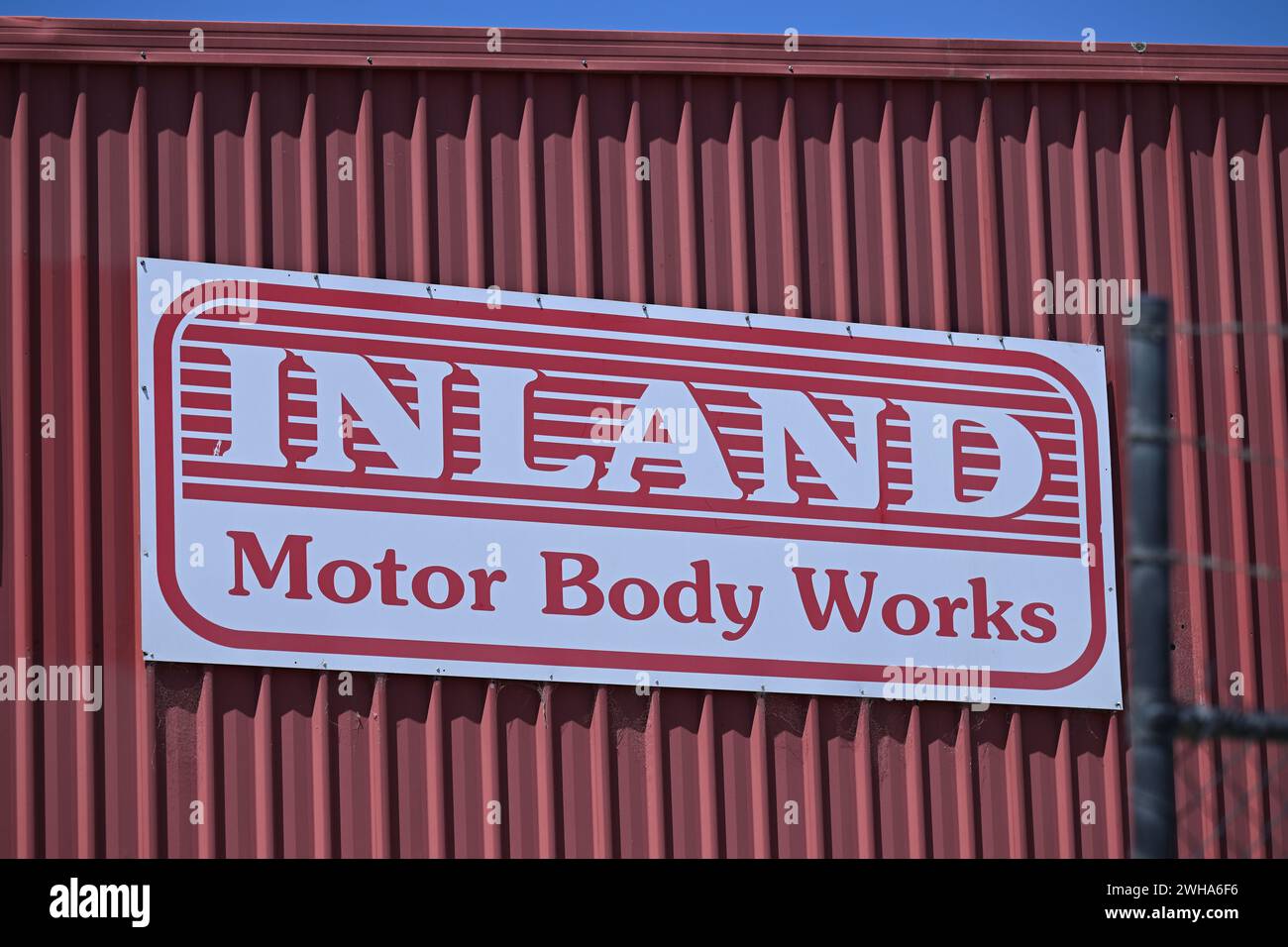 Ballarat, Australia. 09th Feb, 2024. Singage is seen for Inland Motor ...