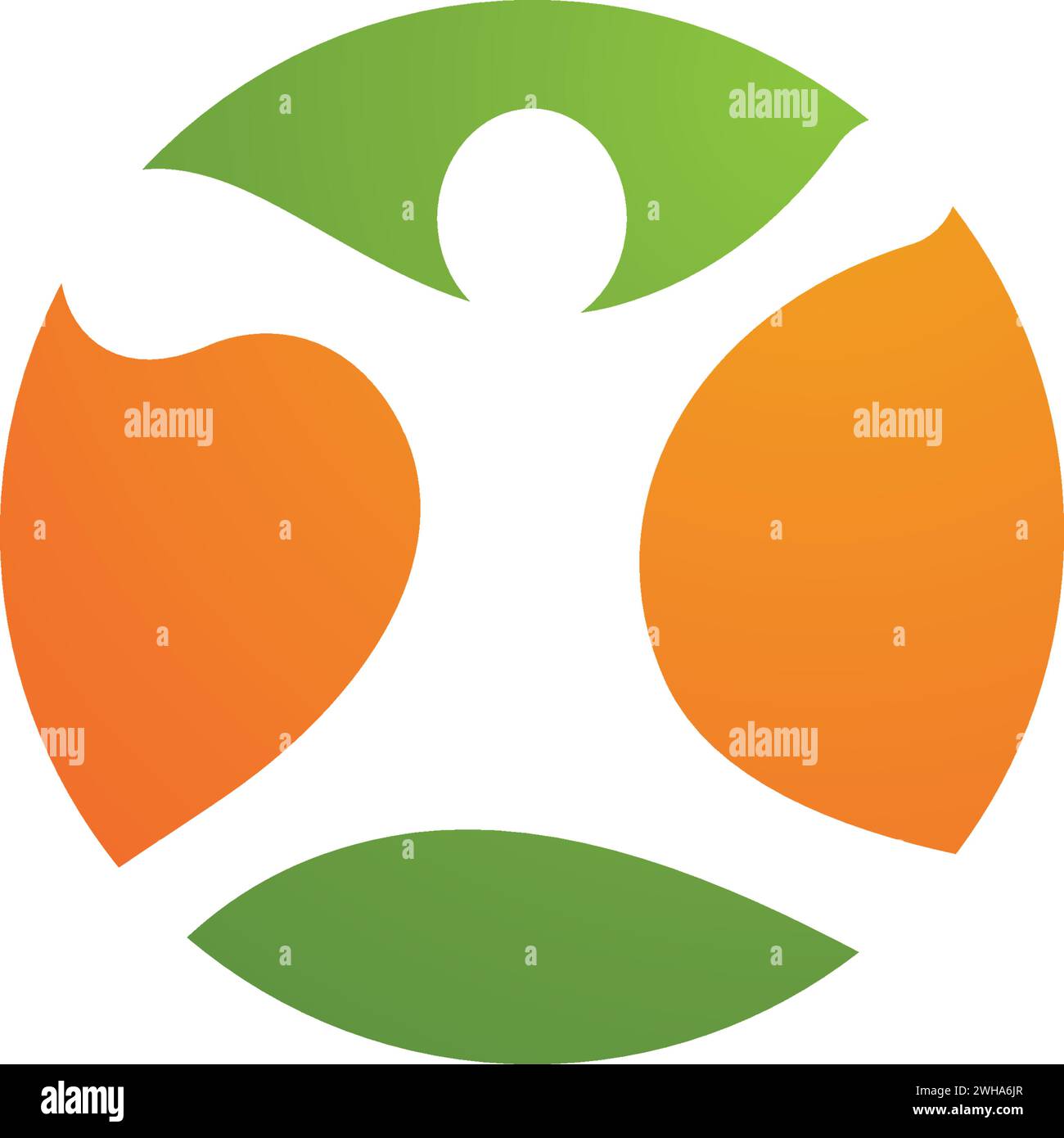 Human character logo sign Health care logo sign Stock Vector Image ...