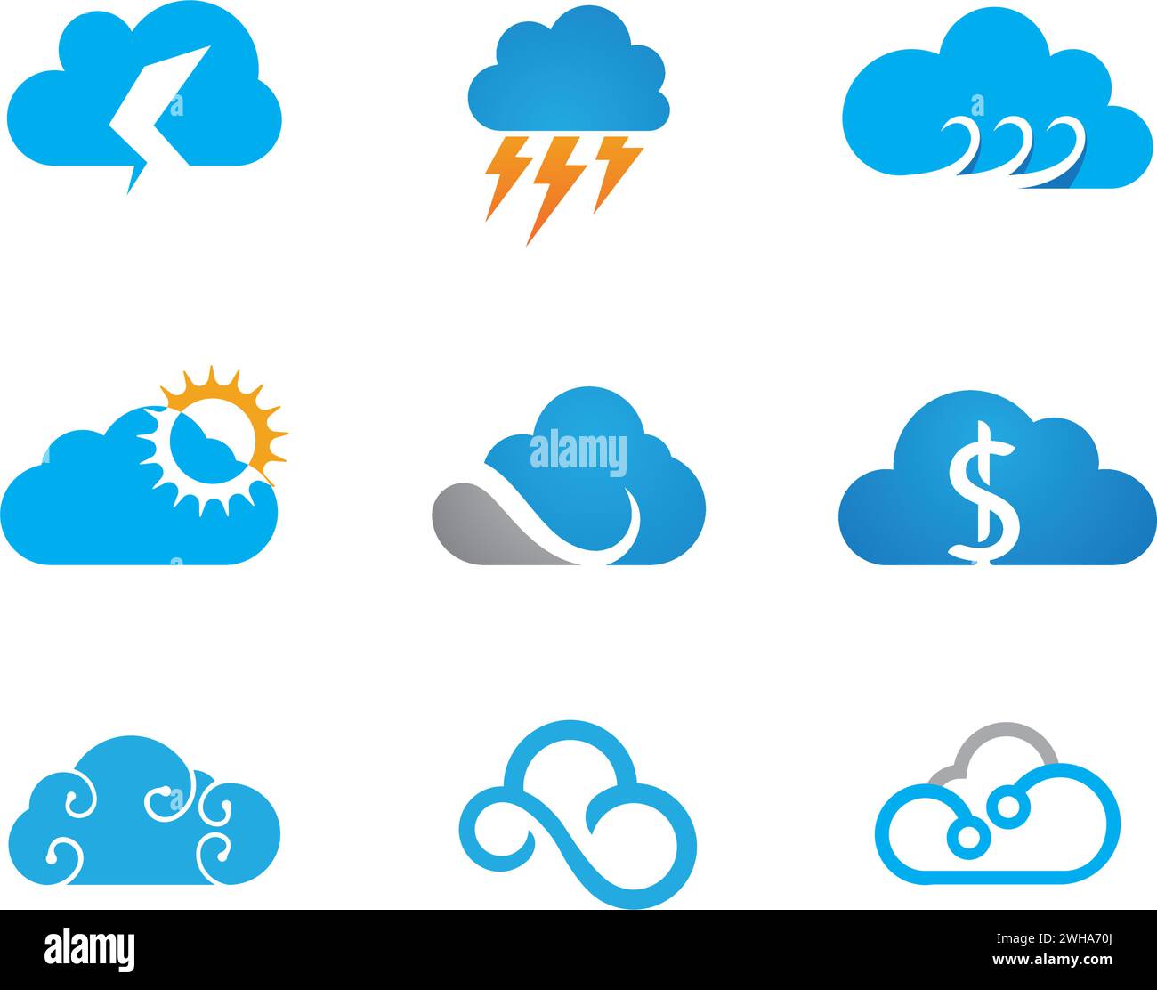 cloud technology vector logo template design vector Stock Vector Image ...