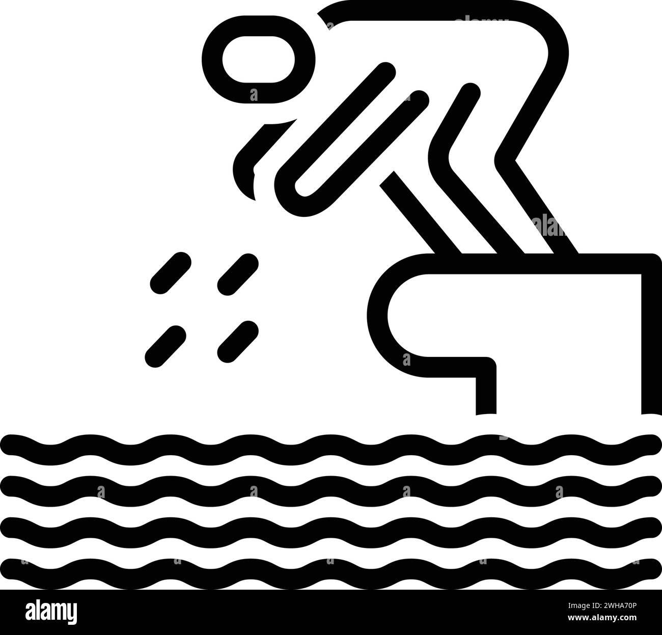 Icon for dive,plunge Stock Vector Image & Art - Alamy
