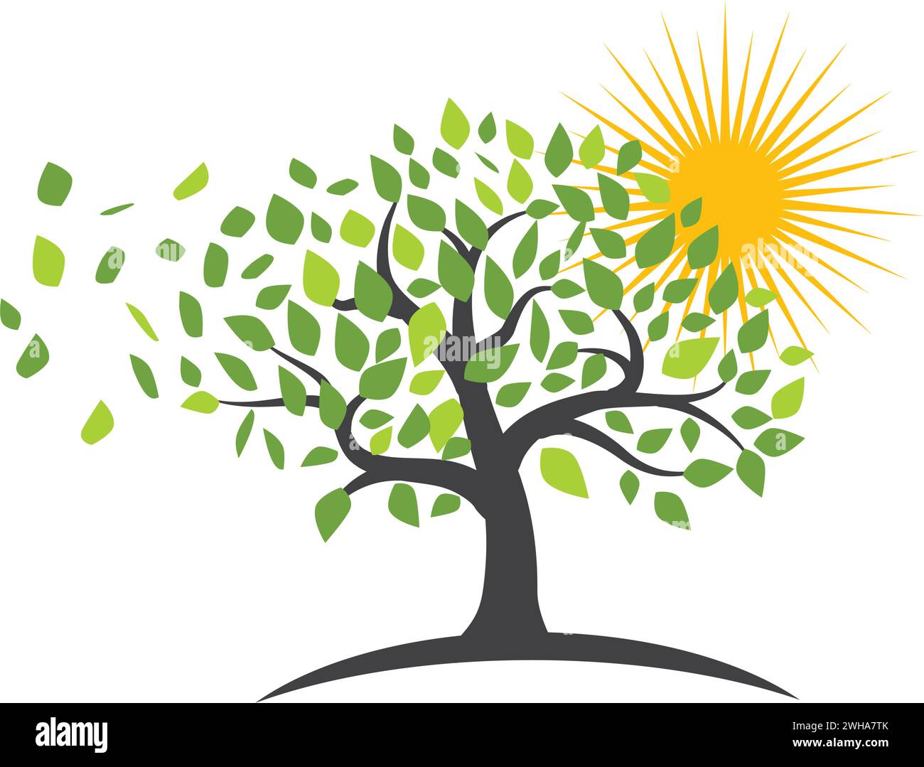 Tree leaf Logos nature element vector icon Stock Vector Image & Art - Alamy