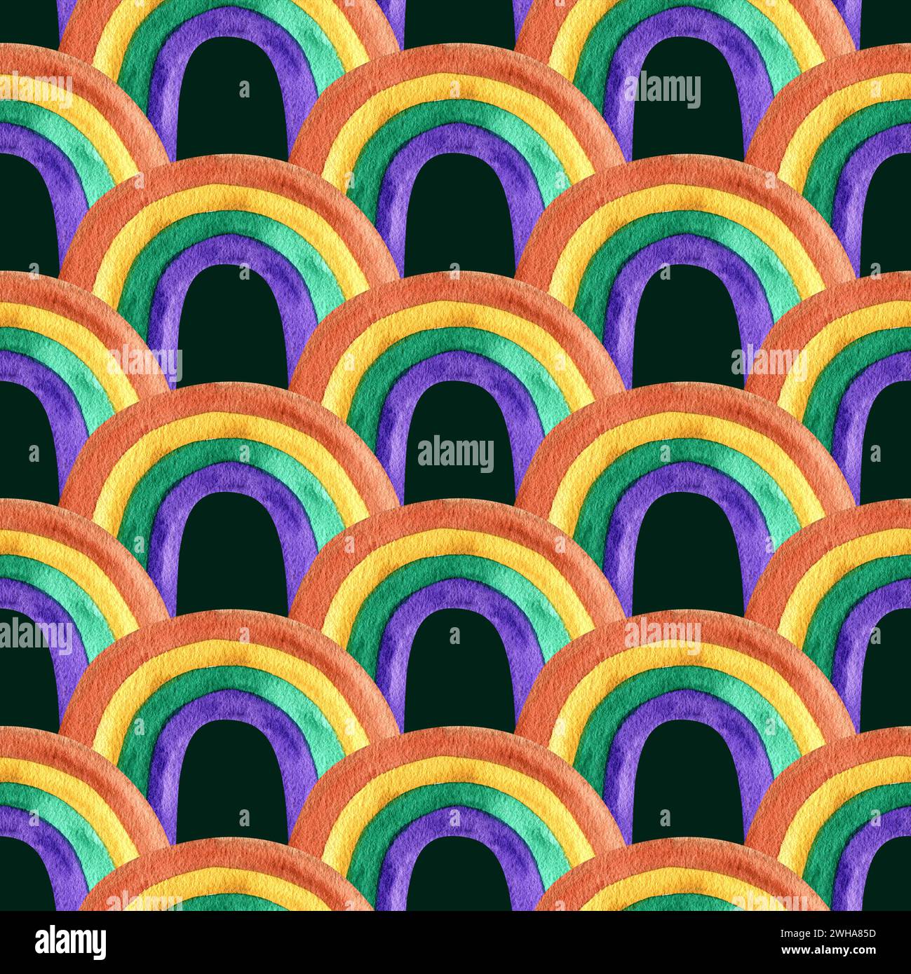 Watercolor seamless hand drawn pattern St Patrick's Day background ...