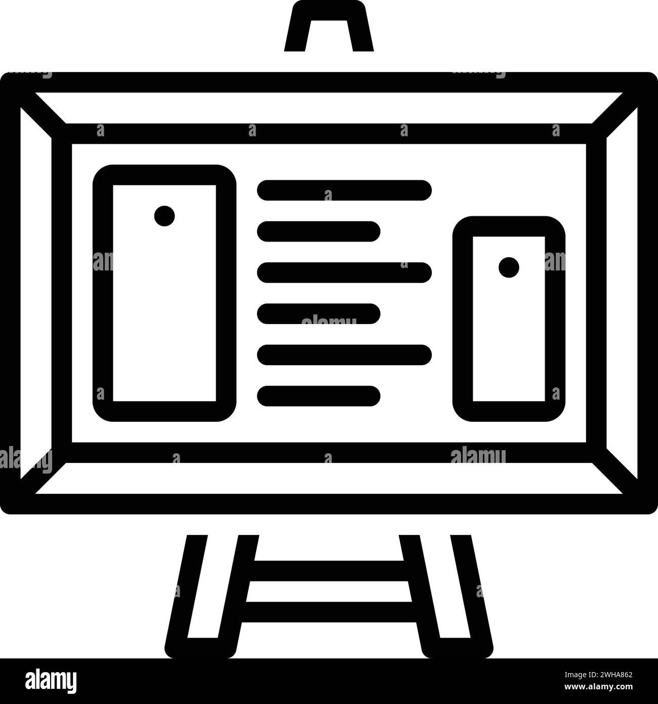 Easel silhouette Stock Vector Images - Alamy