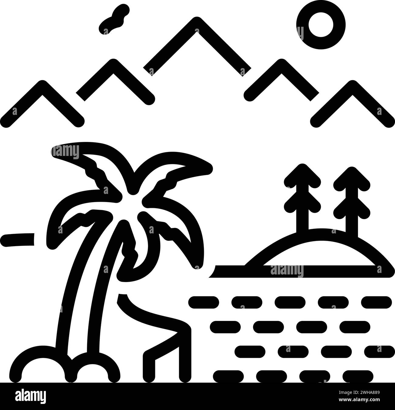 Oasis Stock Vector Images - Alamy