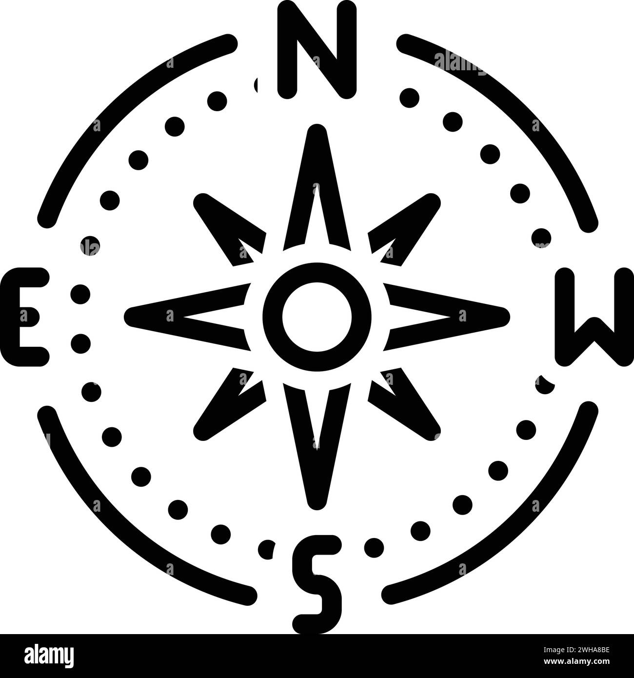 Icon for west,compass Stock Vector Image & Art - Alamy