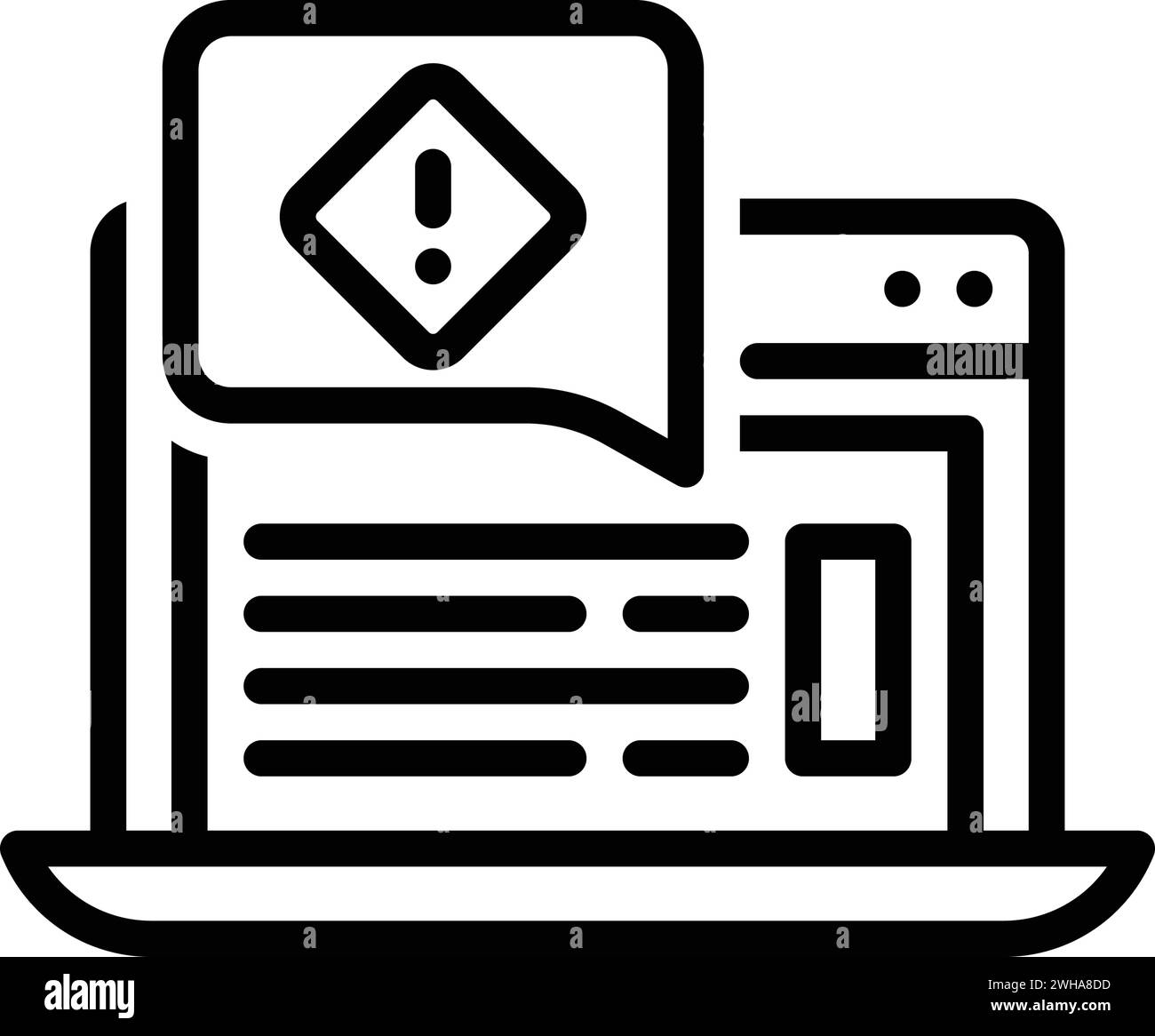 Icon for alerts,warning Stock Vector Image & Art - Alamy