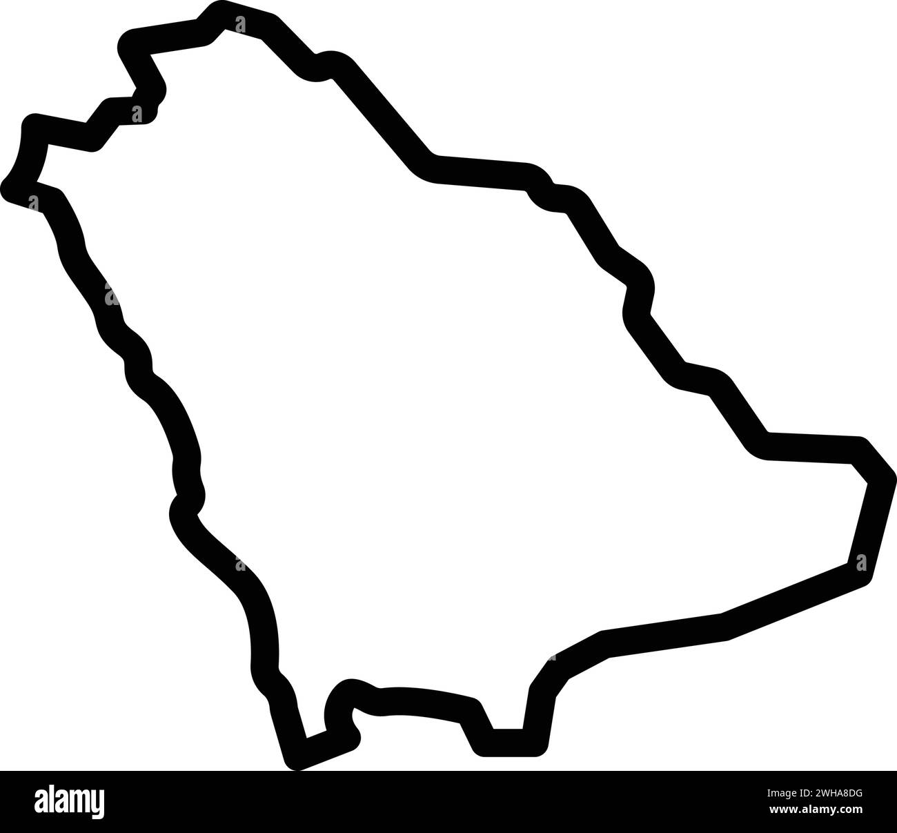 Saudi arabia map vector Black and White Stock Photos & Images - Alamy