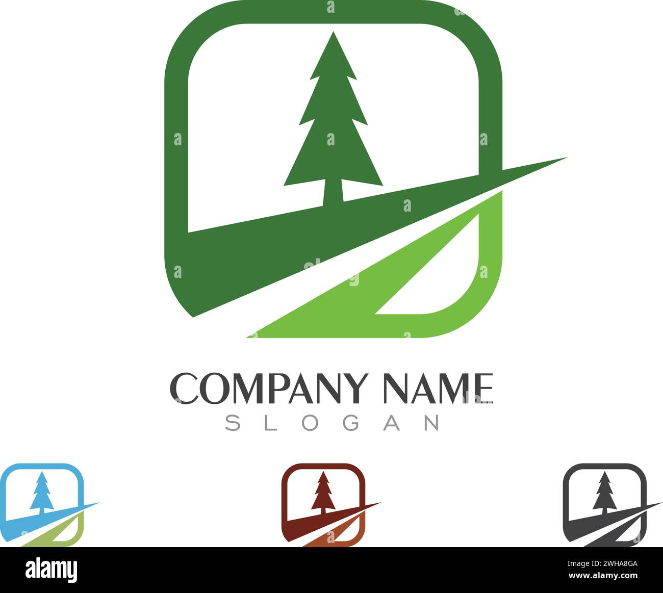 Cedar tree Logo template vector icon illustration design Stock Vector ...