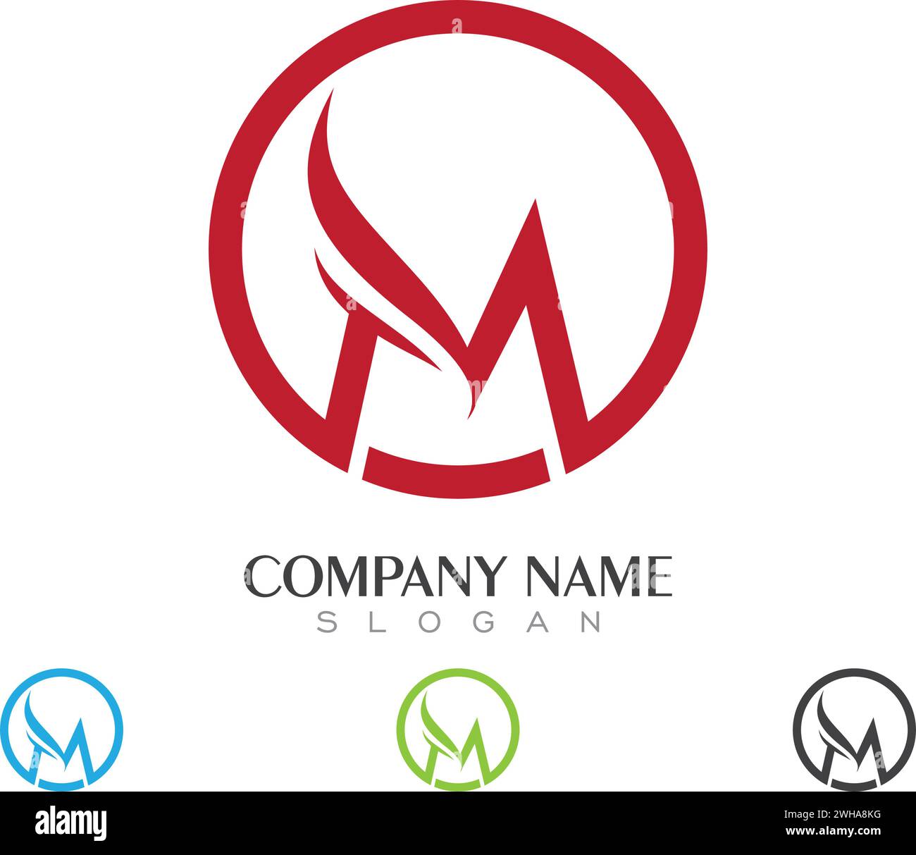 Stylish m letter logo hi-res stock photography and images - Alamy