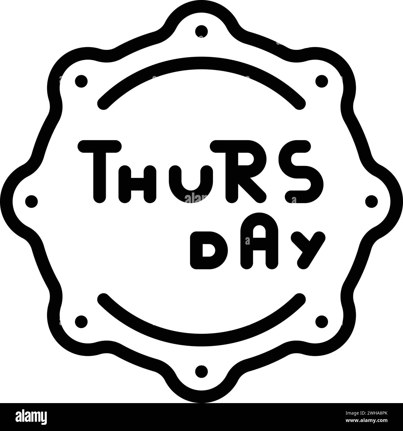 Thursday sticker Cut Out Stock Images & Pictures - Alamy