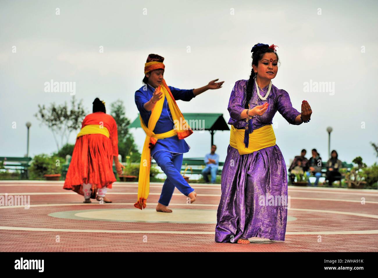 Women dancing, Folk Dance, Shrubbery Nightingale Park, Darjeeling, West ...