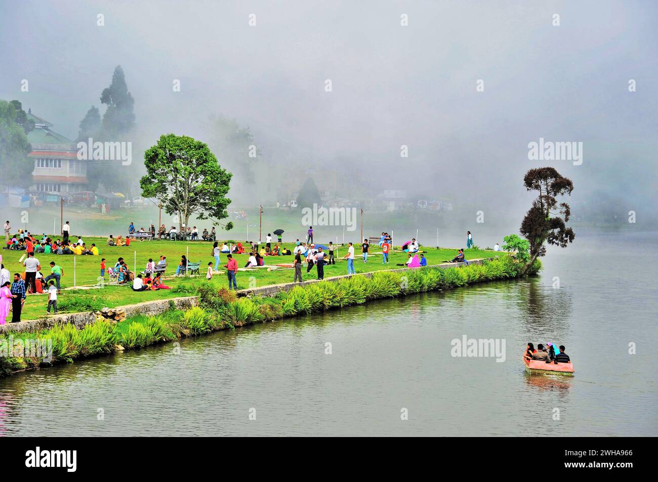 Boating, Sumendu Lake, Mirik, Darjeeling, West Bengal, India, Asia ...