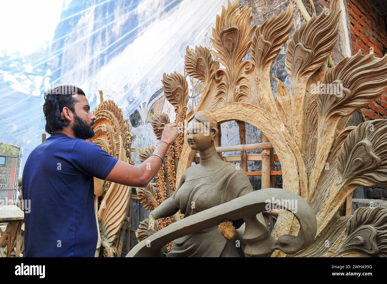 Preparations For Saraswati Puja Festival 2024 February 8, 2024, Sylhet ...