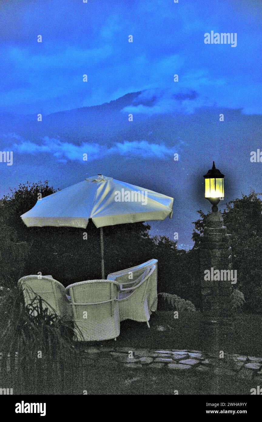 Table and chairs, Elgin Mount Pandim Hotel, Pemayangtse, Pelling ...