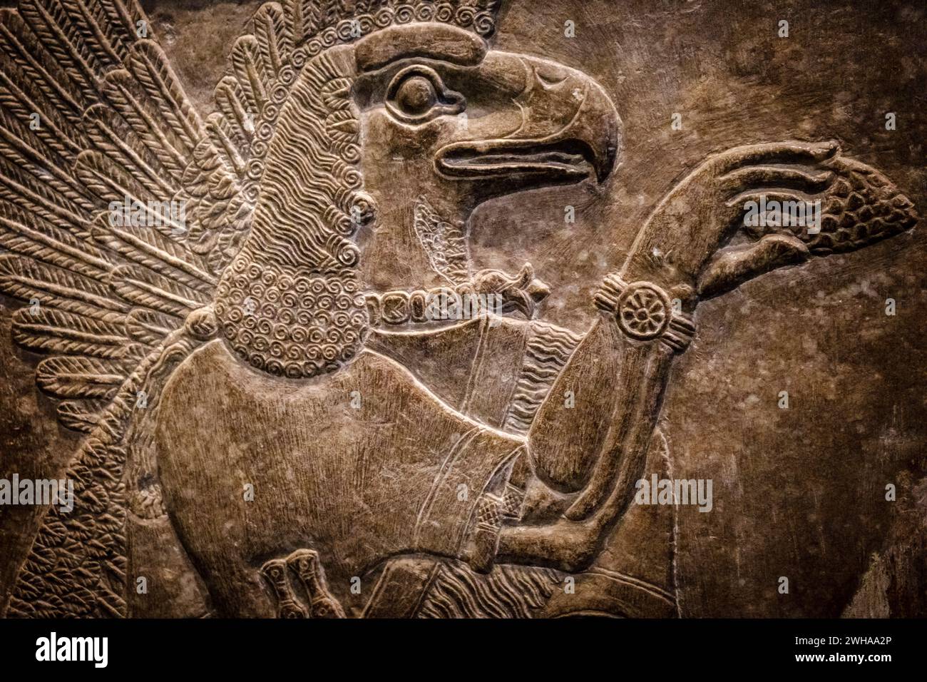 Eagle-headed protective spirit, Assyrian, 865-860 BC, from Nimrud ...