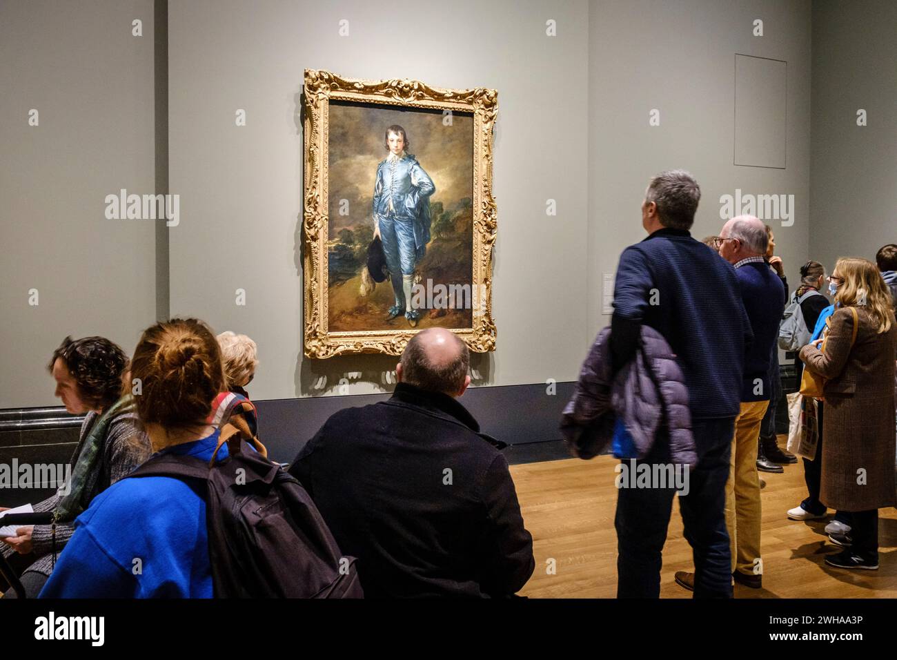 The Blue Boy, 1770, oil painting, Thomas Gainsborough, visitors ...
