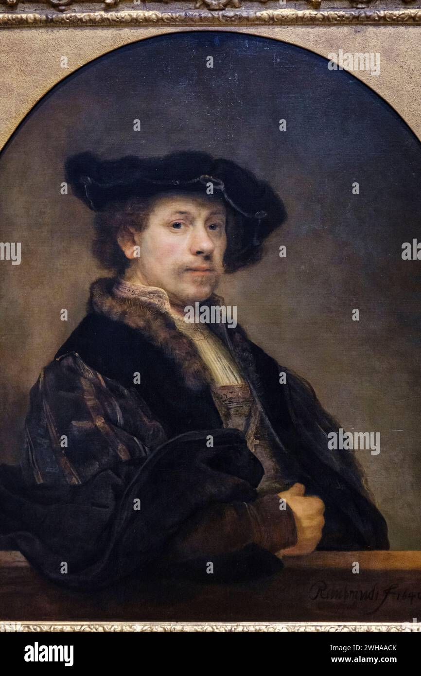 Rembrandt, Self Portrait at the Age of 34, 1640, oil on canvas ...