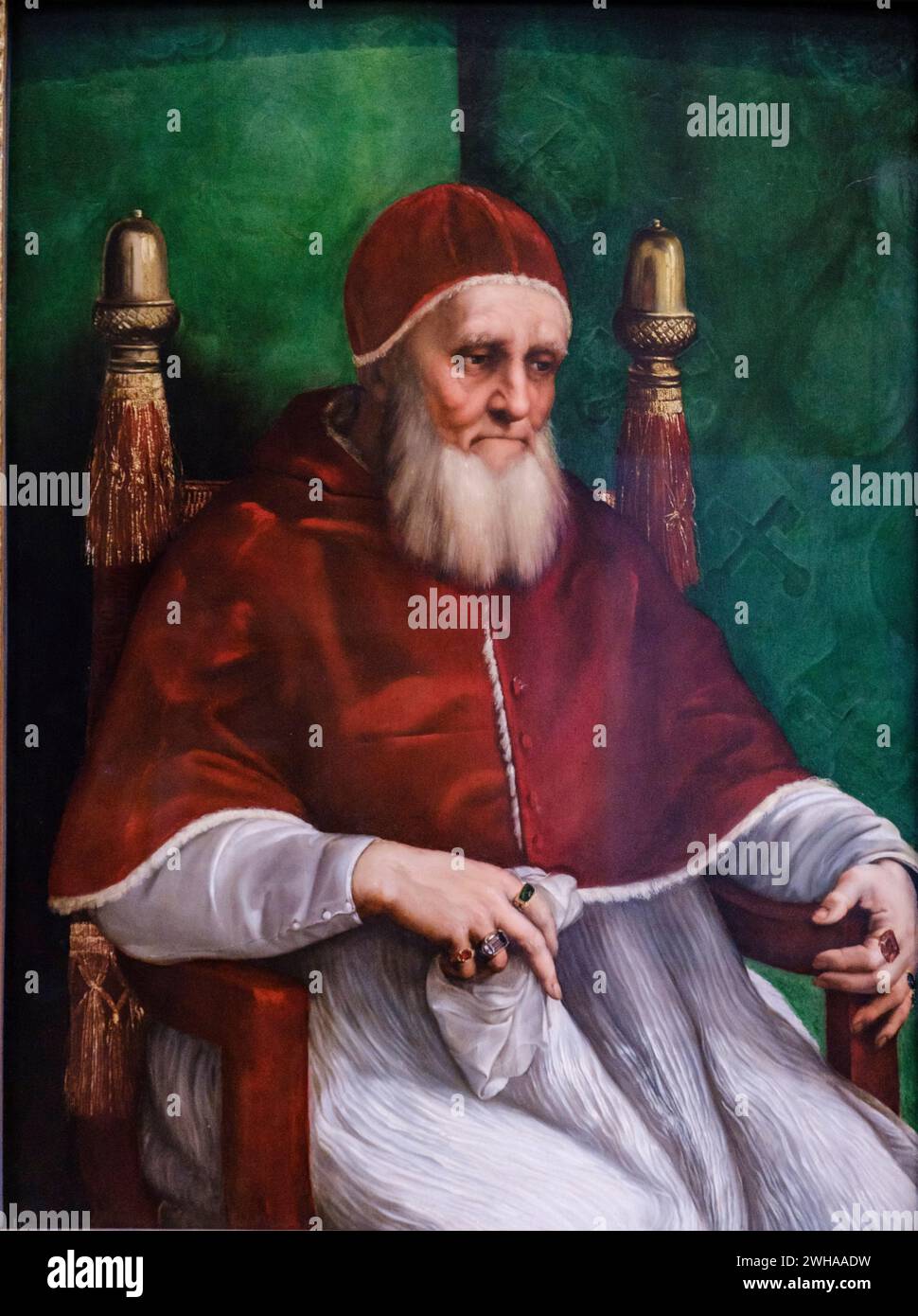 Raphael, Portrait of Pope Julius II, 1511, oil on canvas, National ...