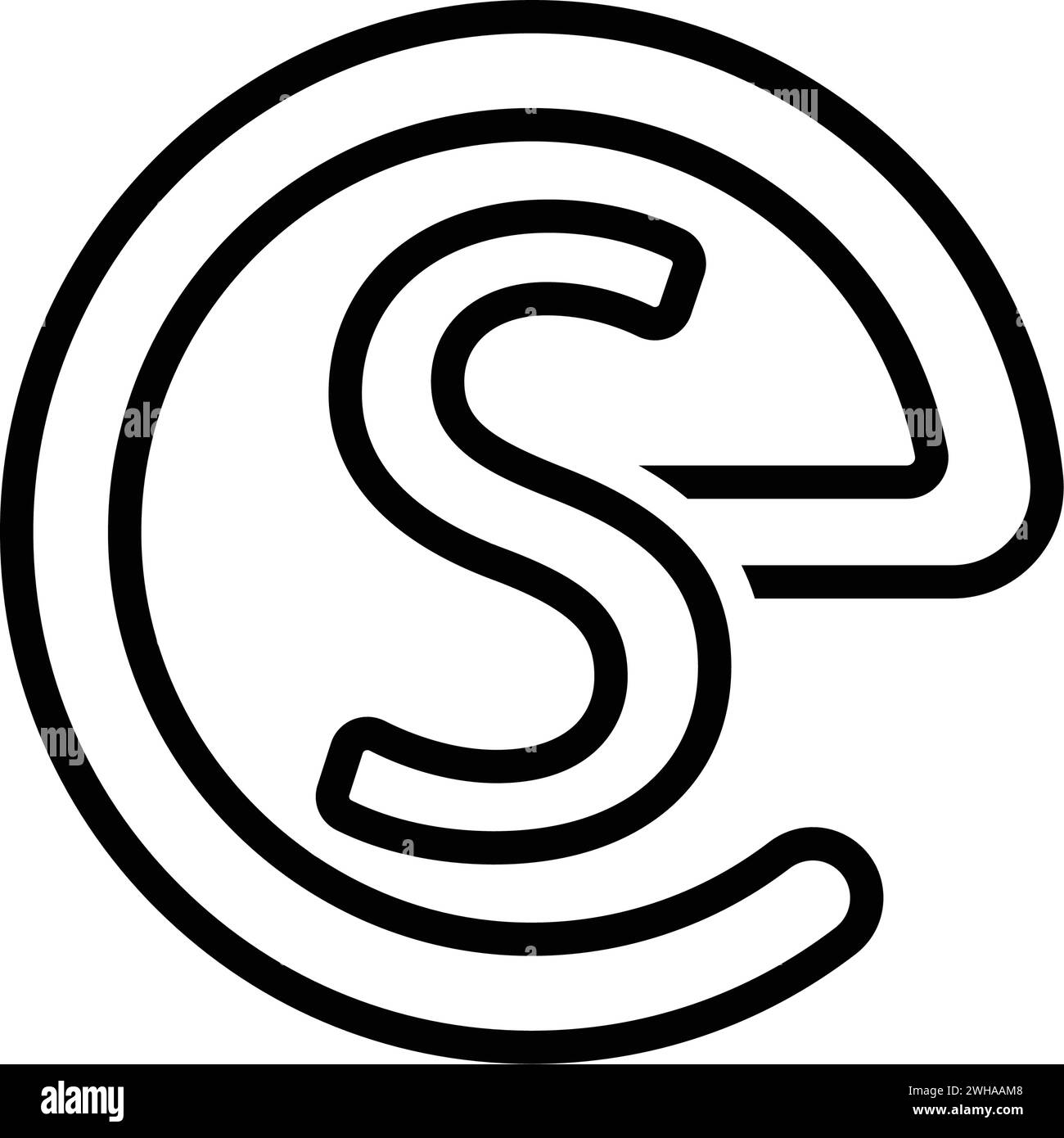 Initial es logo vector vectors Black and White Stock Photos & Images ...