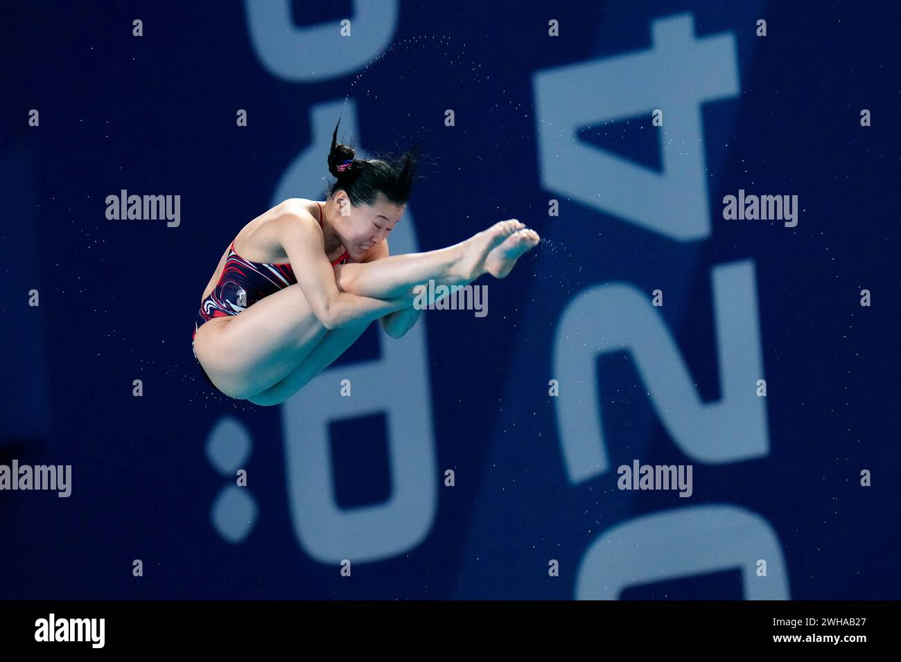 Sayaka Mikami of Japan competes during the women's 3m springboard ...
