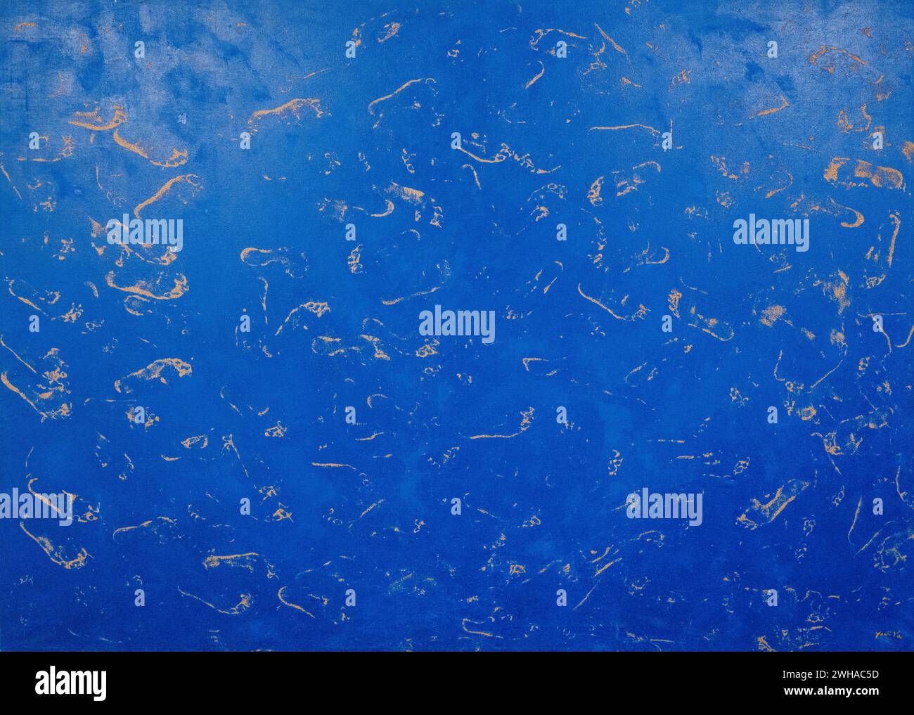 Yannick Vu, lost footsteps in Brunei, acrylic and sand on canvas, 1985 ...