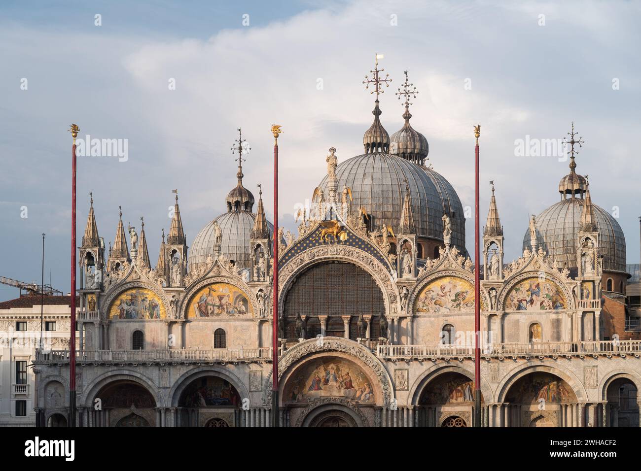 Middle-Byzantine, Romanesque and Gothic main facade of Basilica ...