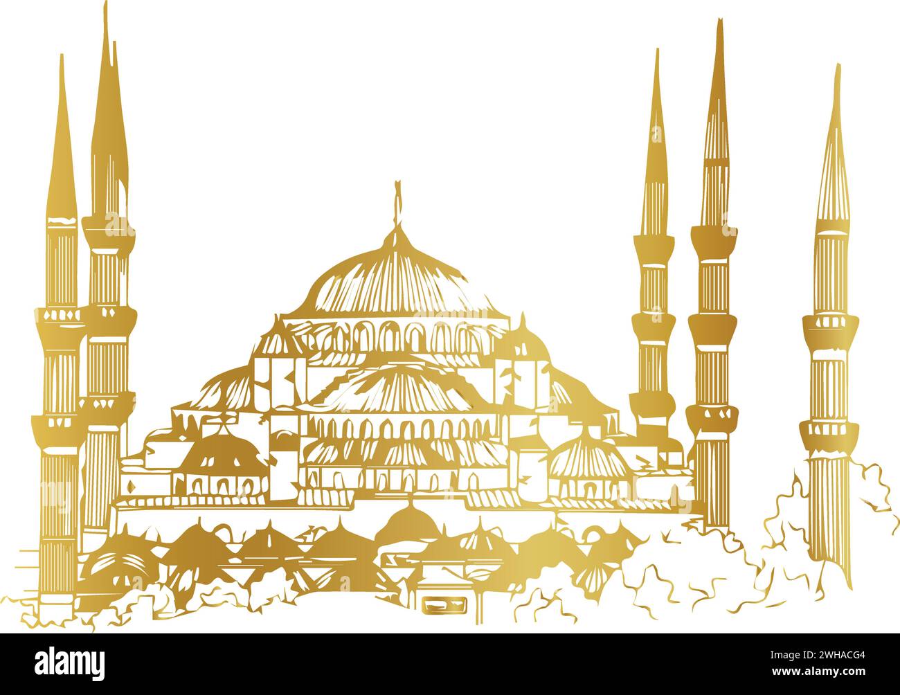 golden mosque vector, gold mosque icon Stock Vector Image & Art - Alamy