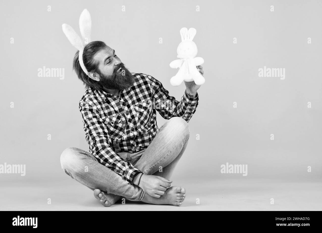 Easter Bunnies. spring holiday shopping advertisement. Human Easter ...