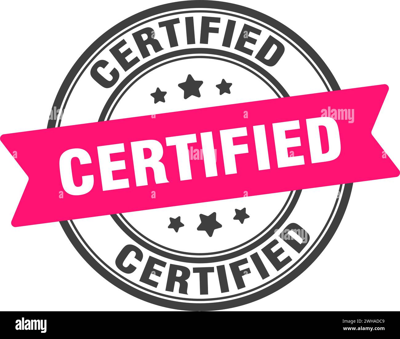 certified stamp. certified round sign. label on transparent background ...