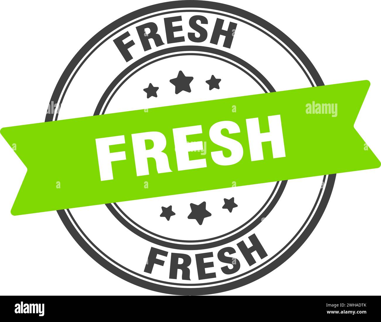 fresh stamp. fresh round sign. label on transparent background Stock ...