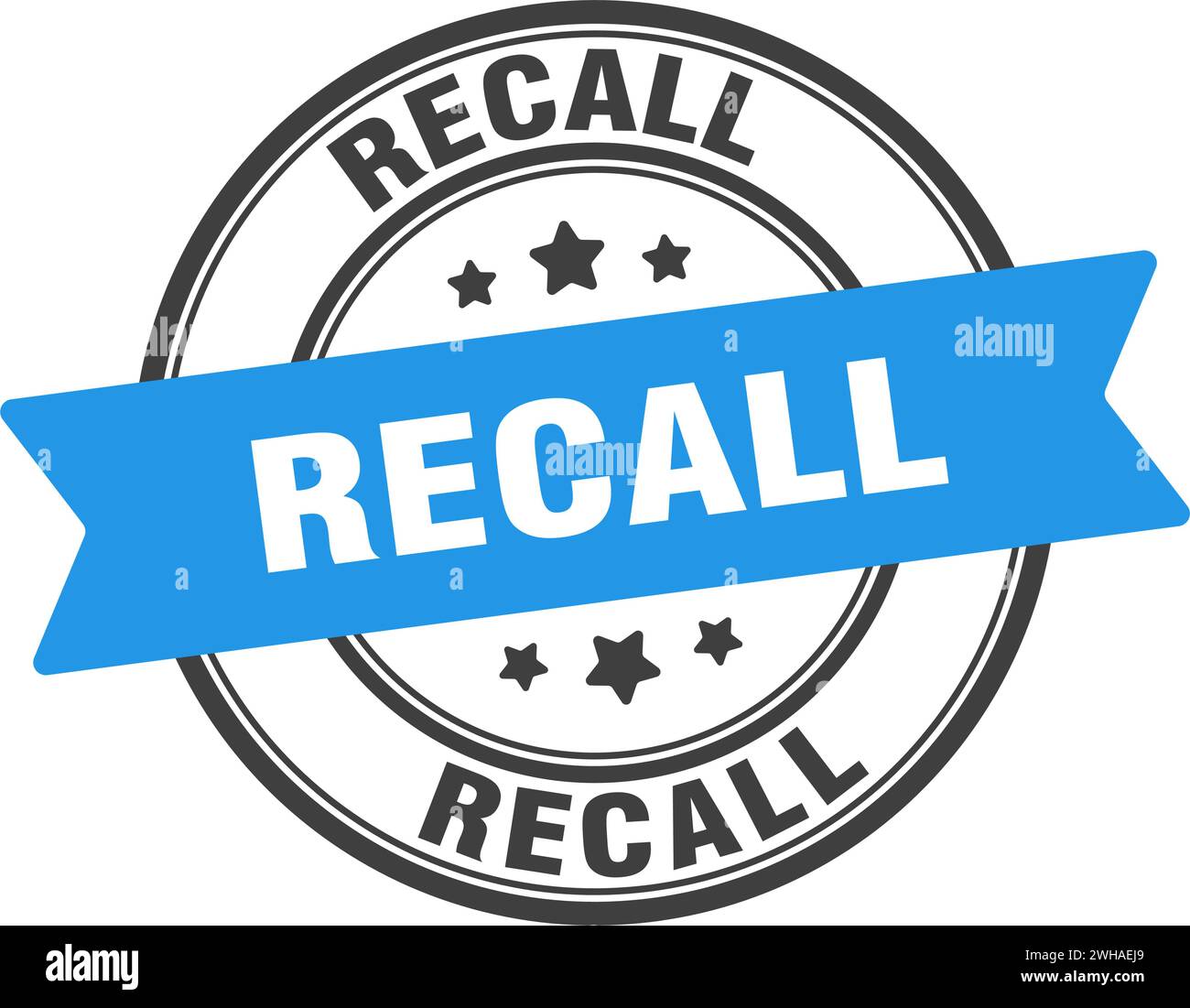 recall stamp. recall round sign. label on transparent background Stock ...