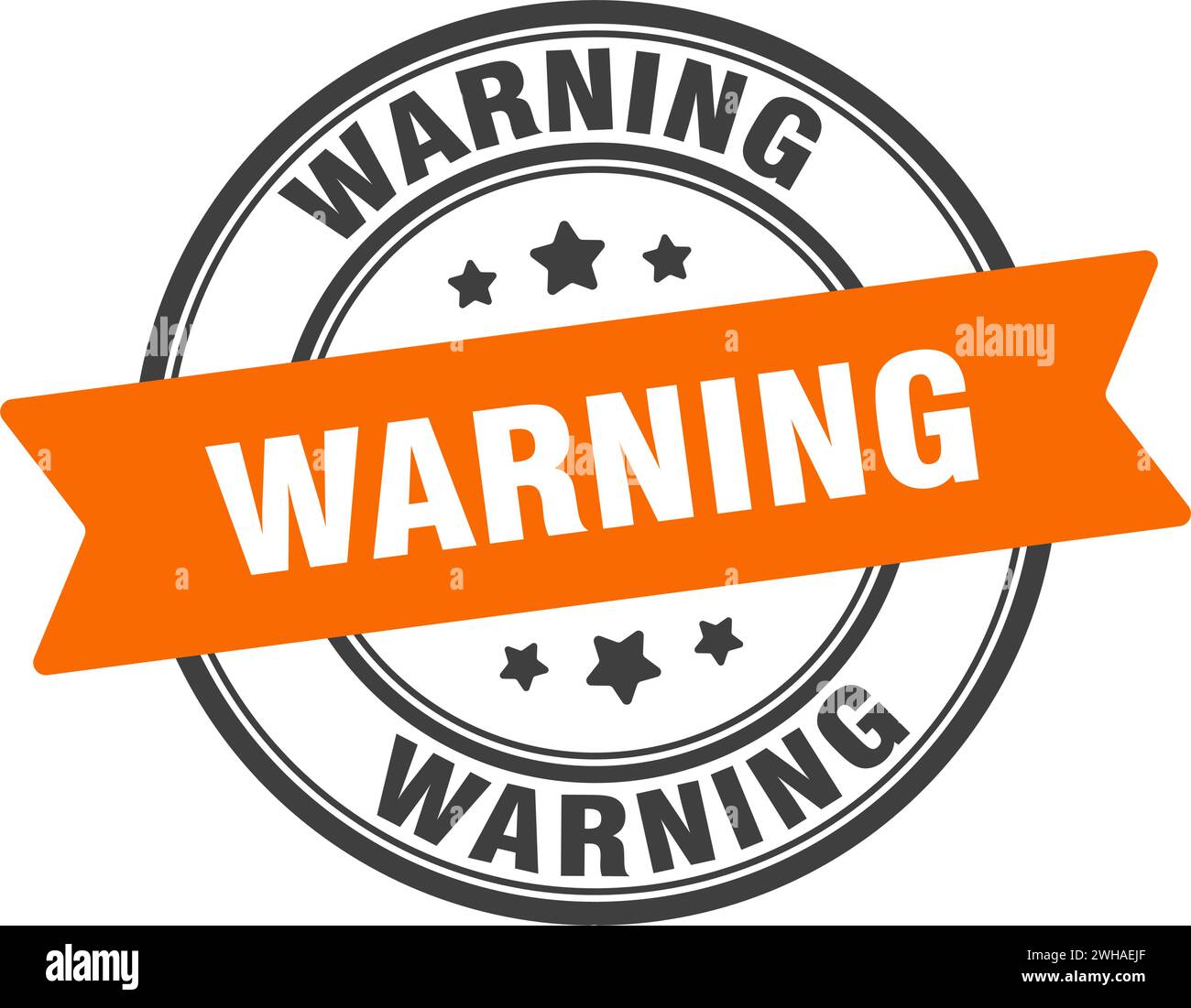 warning stamp. warning round sign. label on transparent background ...