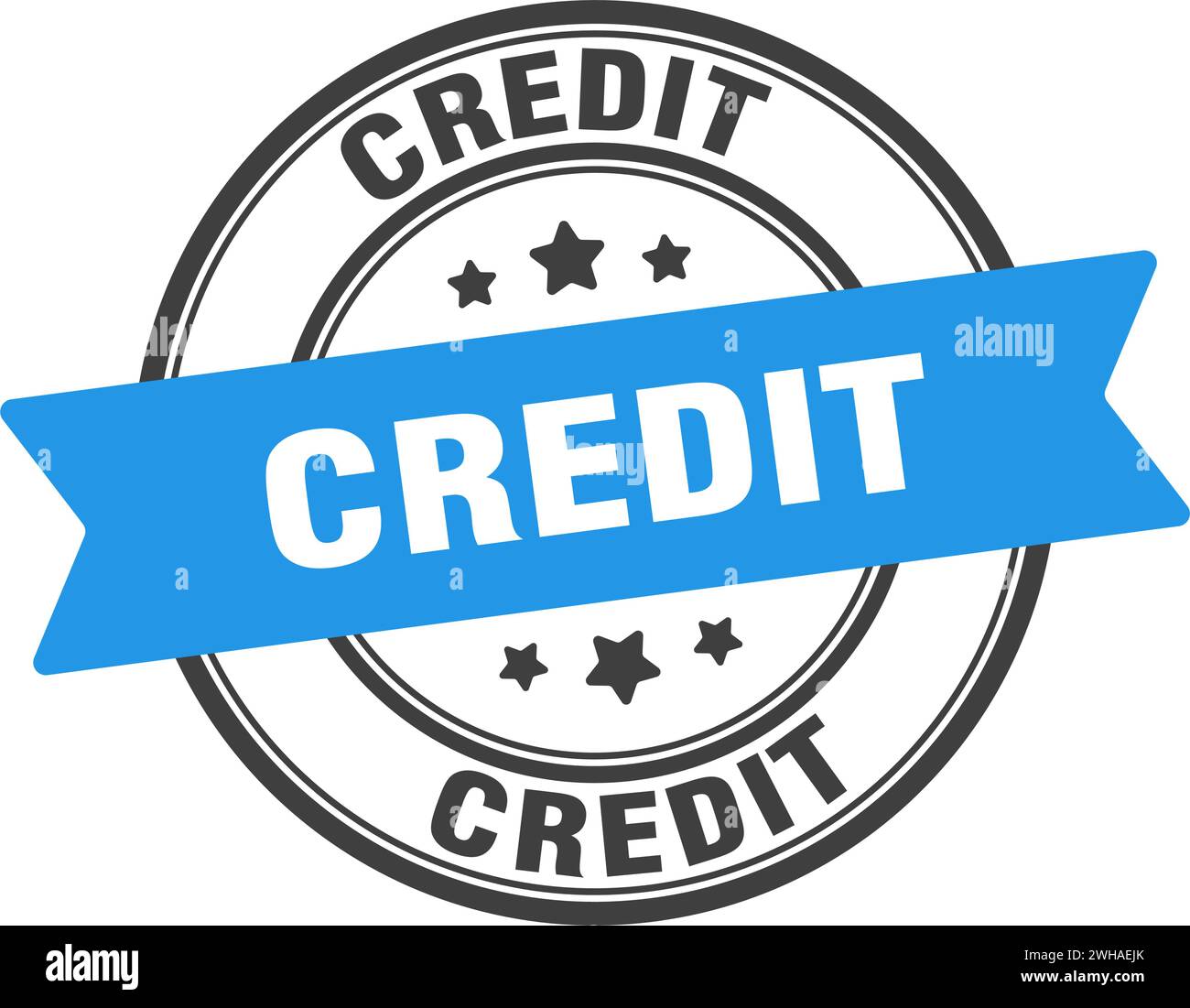 credit stamp. credit round sign. label on transparent background Stock ...