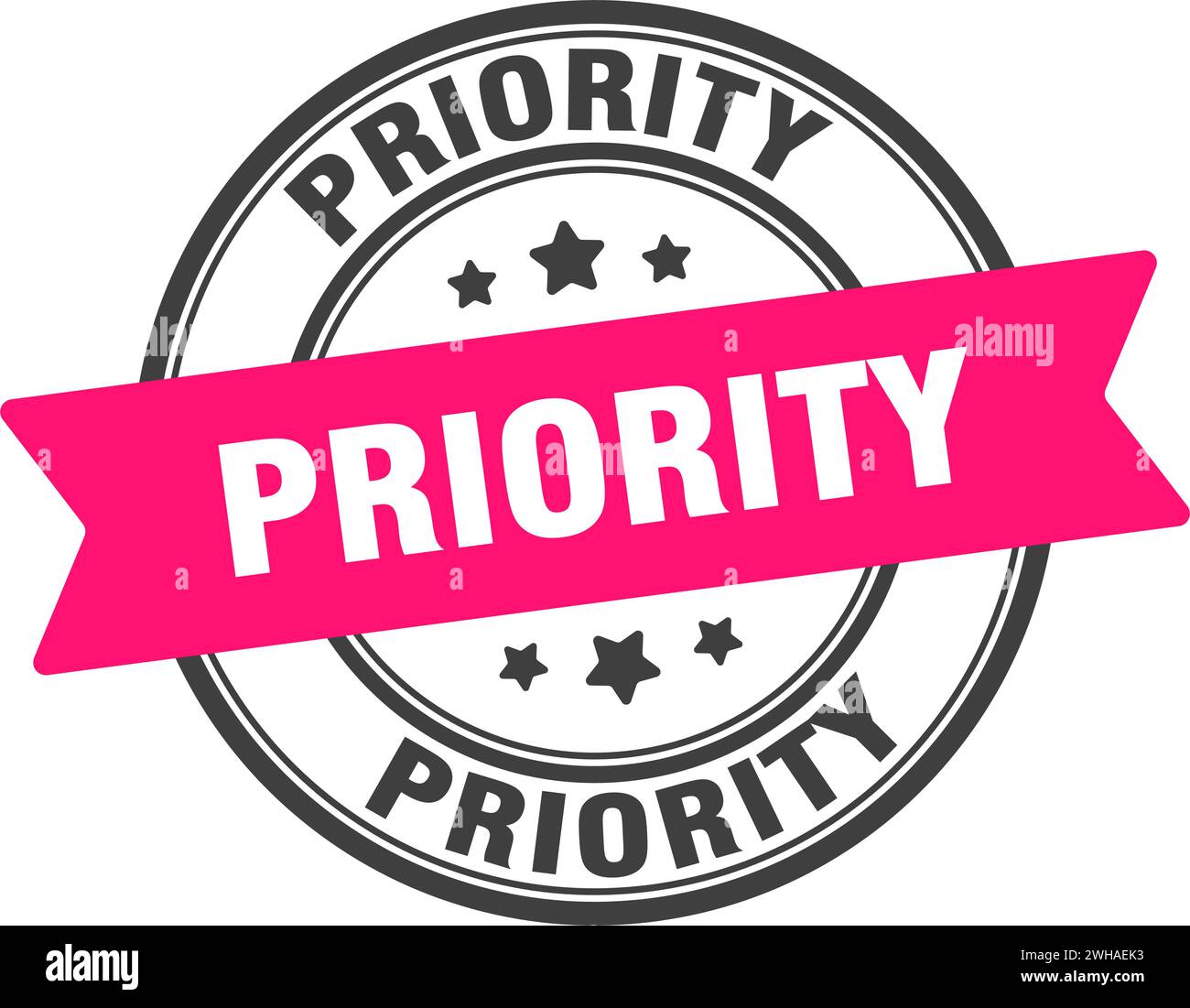 priority stamp. priority round sign. label on transparent background ...