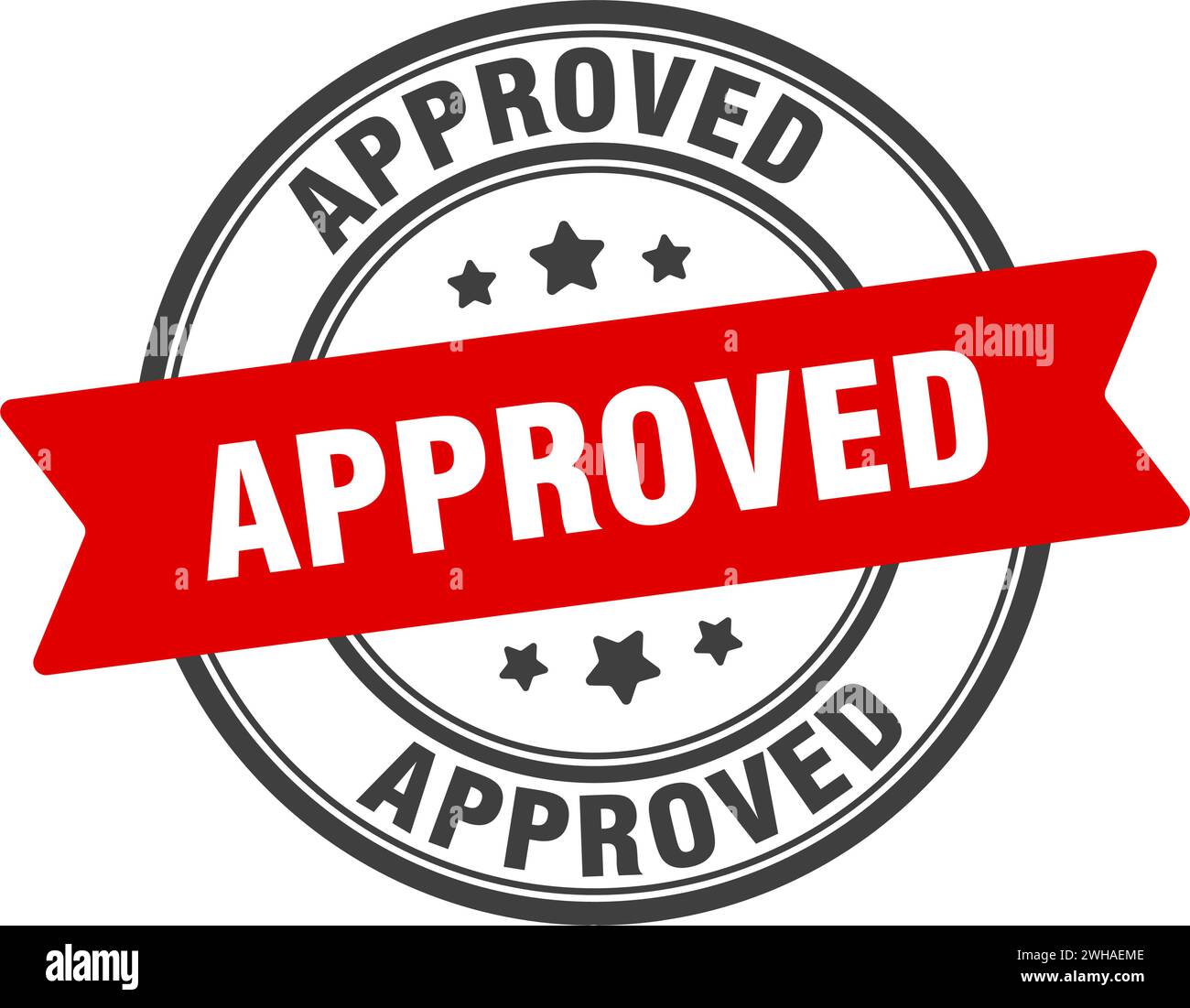 approved stamp. approved round sign. label on transparent background ...
