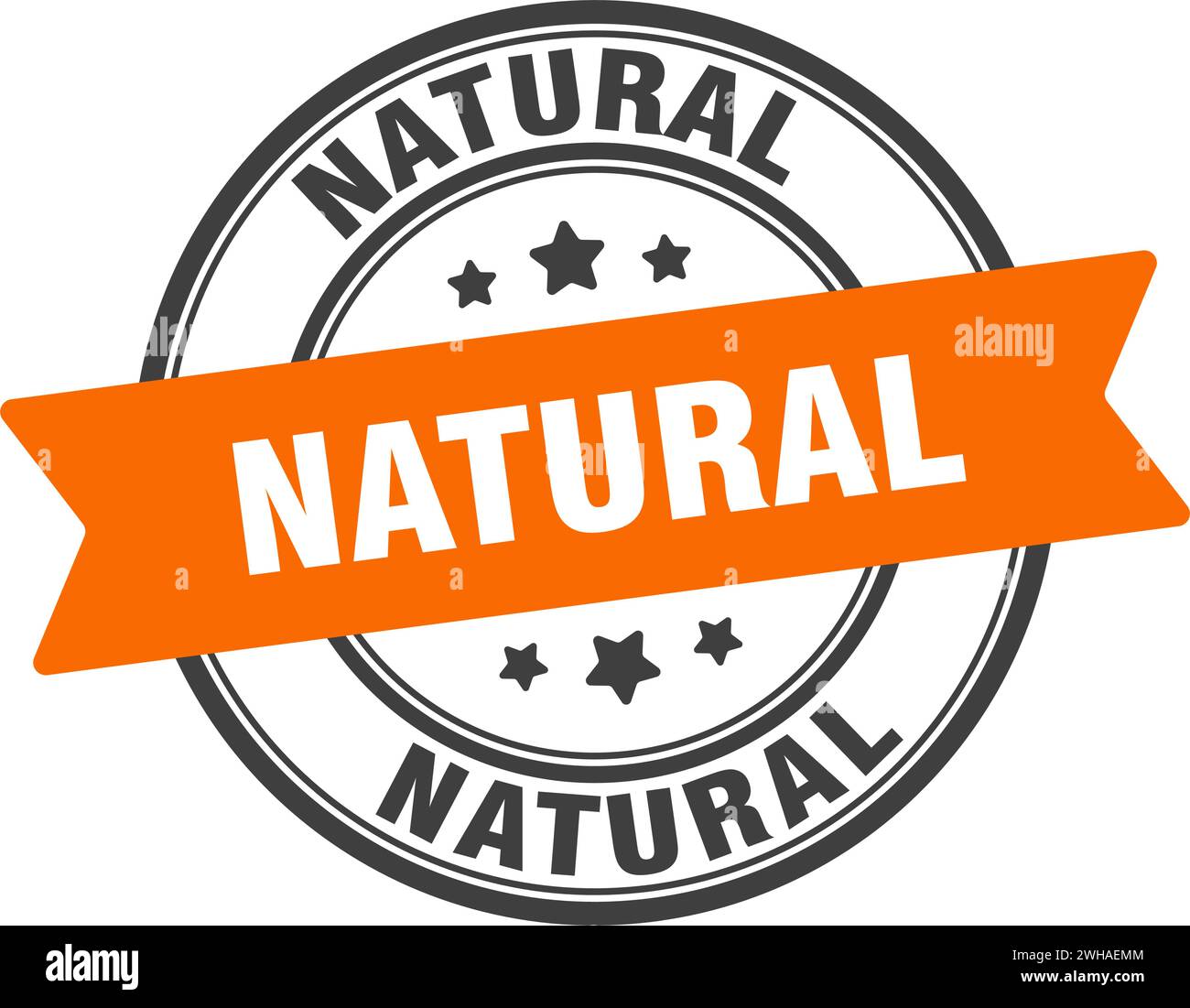 natural stamp. natural round sign. label on transparent background ...